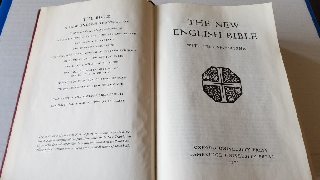 Out of Print New English Bible with Apocrypha – Catholic Bible Talk